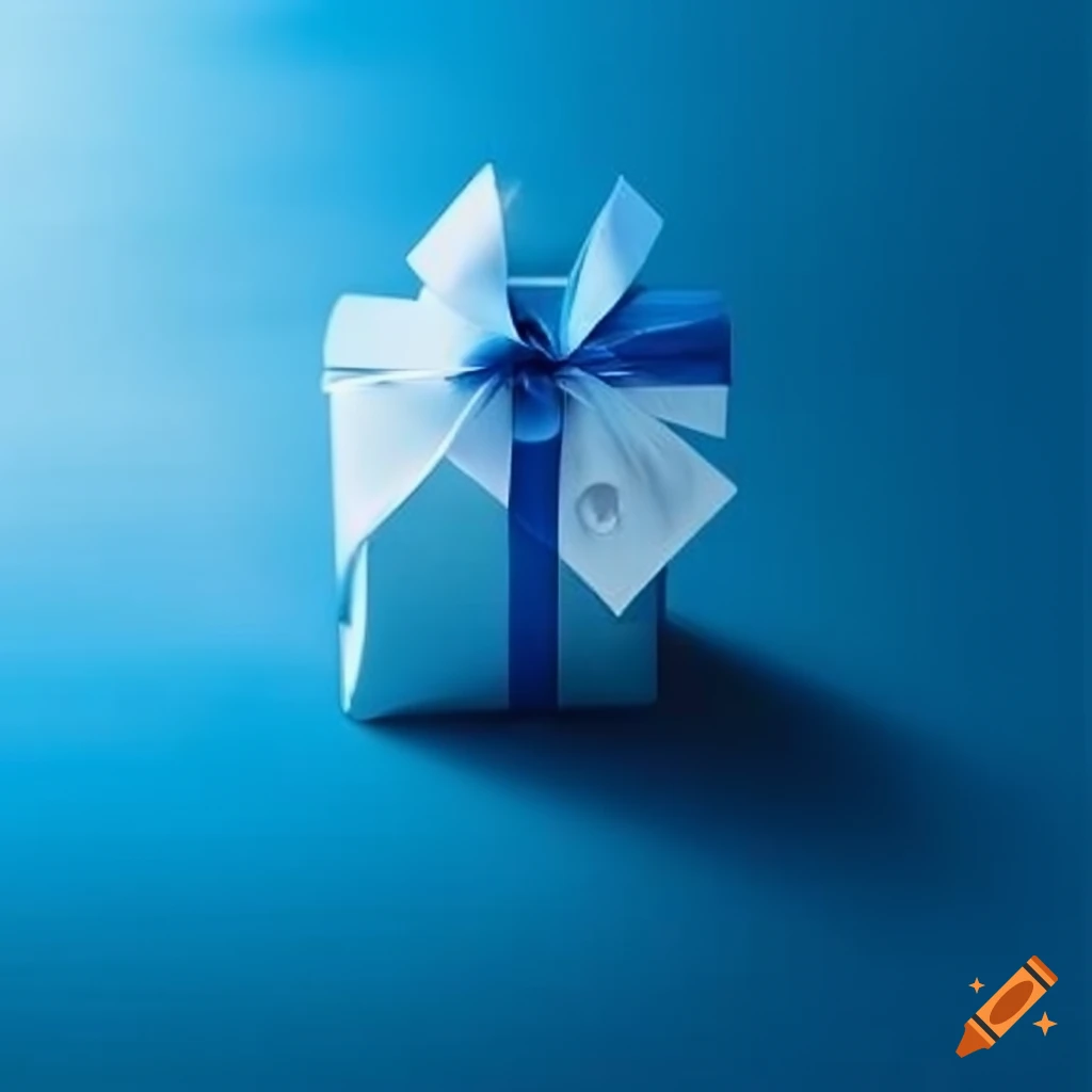 Photo gift card for business in light blue on the left on Craiyon