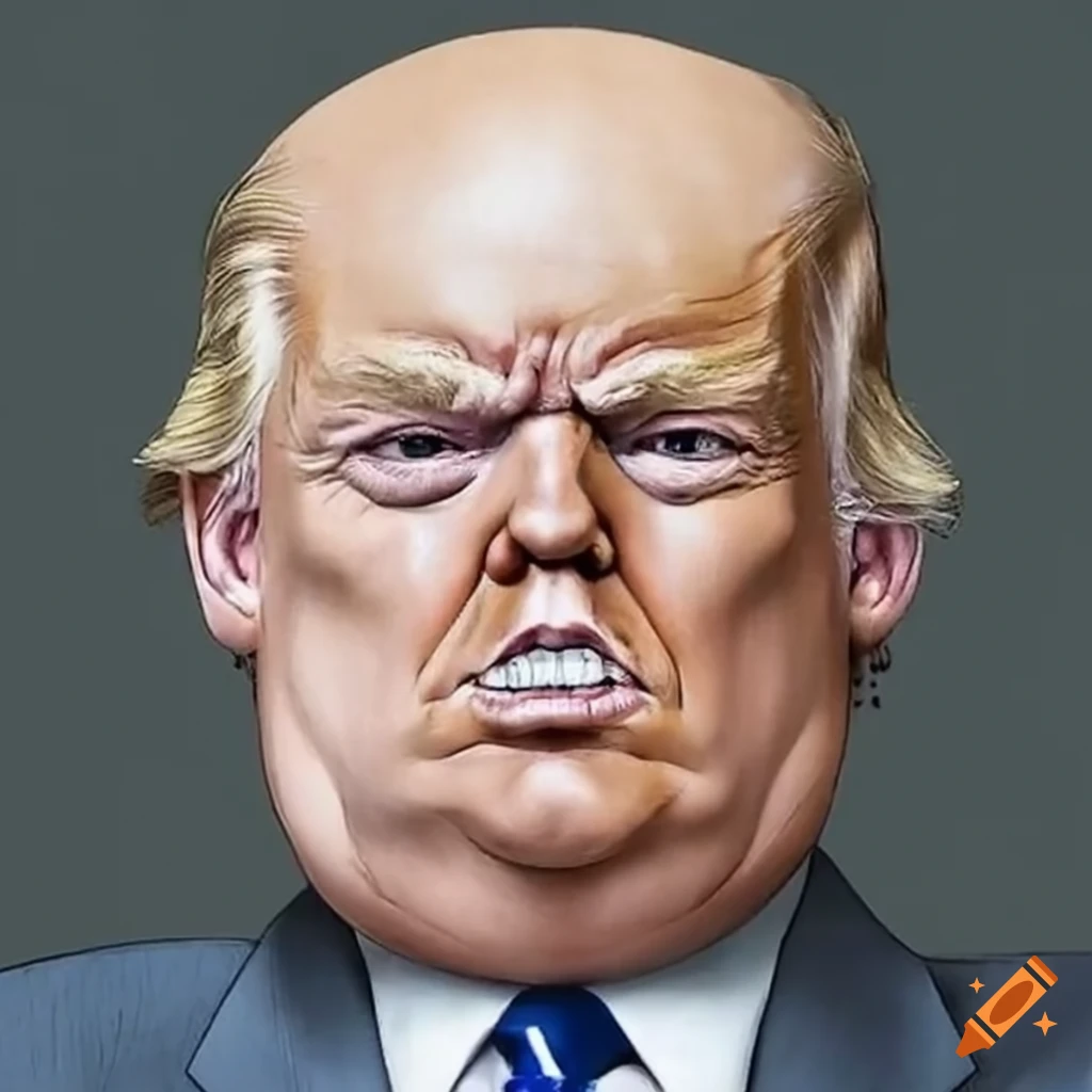 Caricature of a well-known public figure on Craiyon