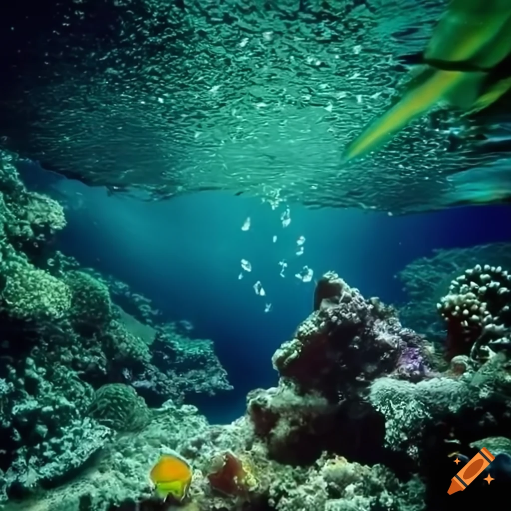 Micro photorealistic underwater world exploration on Craiyon