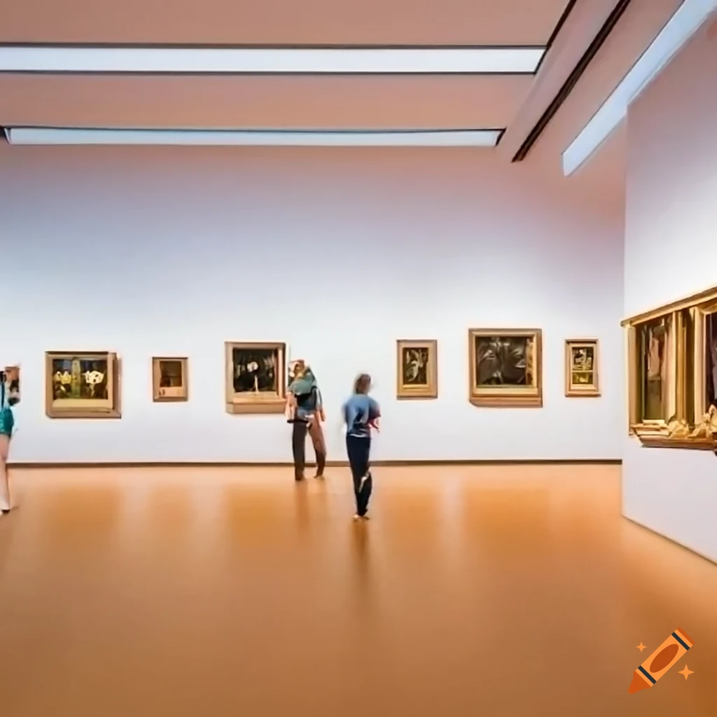 Pov view from an art museum on Craiyon
