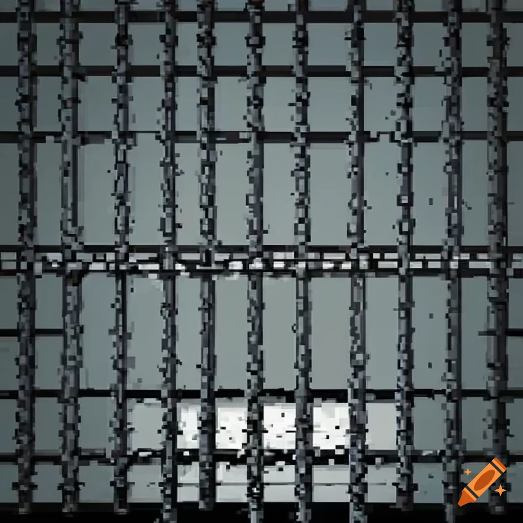 Pixel prison grate on Craiyon