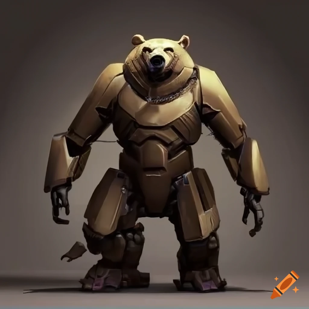 Giant sentient bear mech on Craiyon
