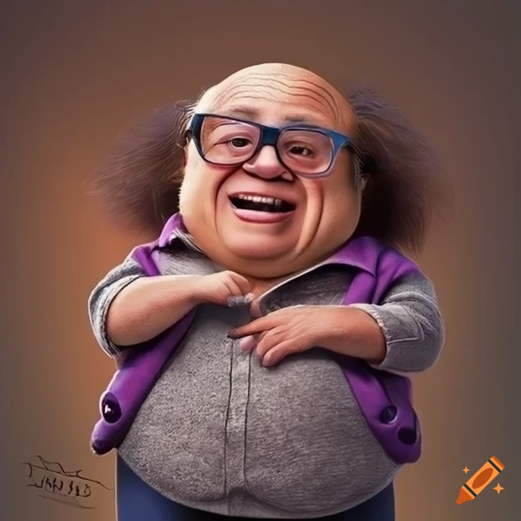 Pixar movie poster with danny devito on Craiyon
