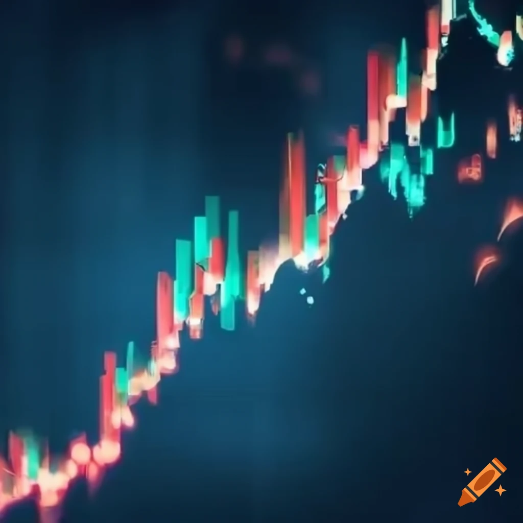 New year celebration with bullish trading charts on Craiyon