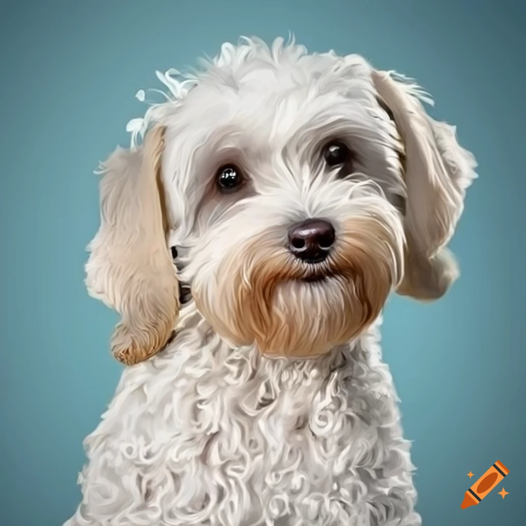 White schnoodle dog on Craiyon