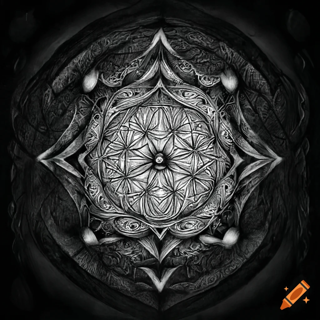 Sacred geometry pattern on Craiyon