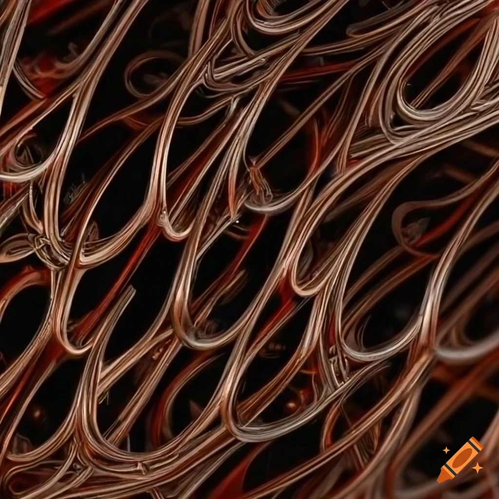 Intricate metal wire pattern with nice light and detail on Craiyon
