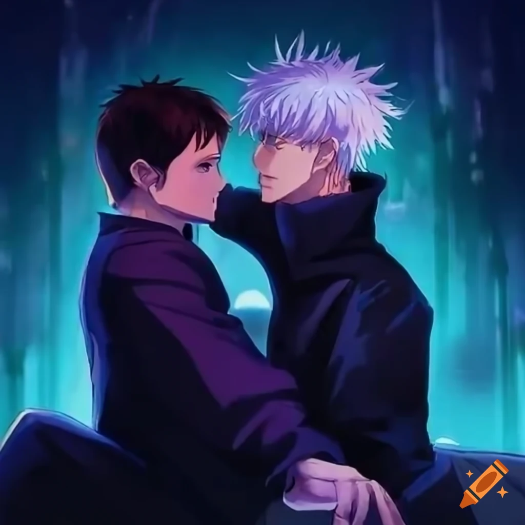 Satoru gojo and josh hutcherson riding a unicorn into the sunset on Craiyon