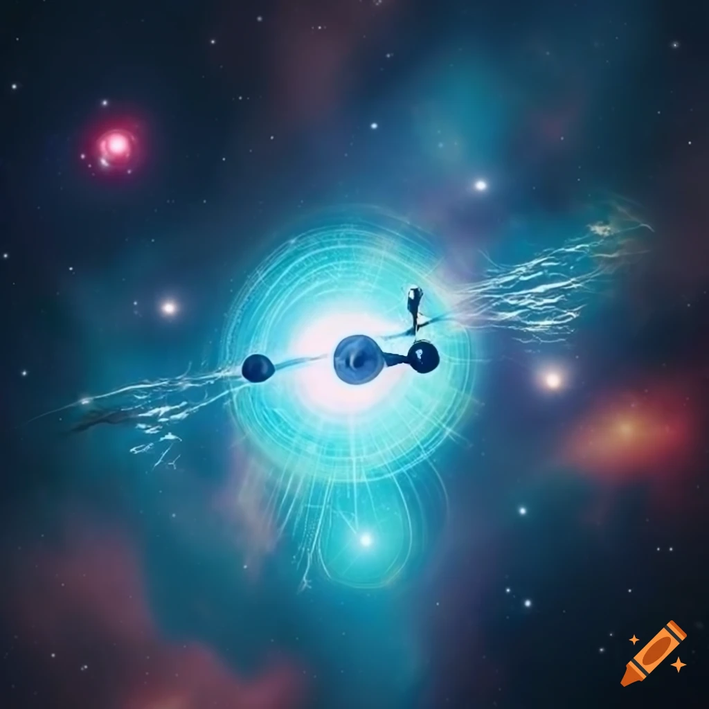 Futuristic technologically advanced society extending into orbit of the ...