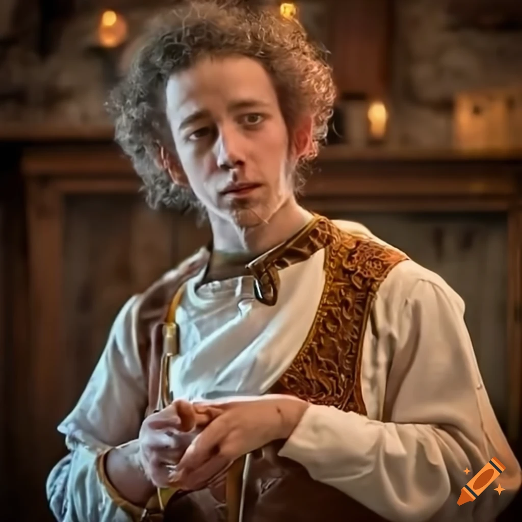 Jeremy allen white as a bard chef halfling on Craiyon