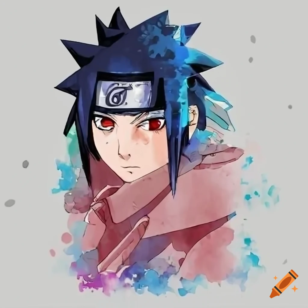 Sasuke uchiha wearing hashirama senju's armor on Craiyon