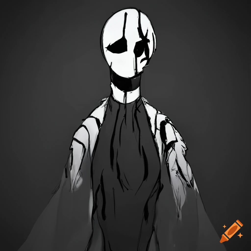 W. d. gaster undertale character on Craiyon