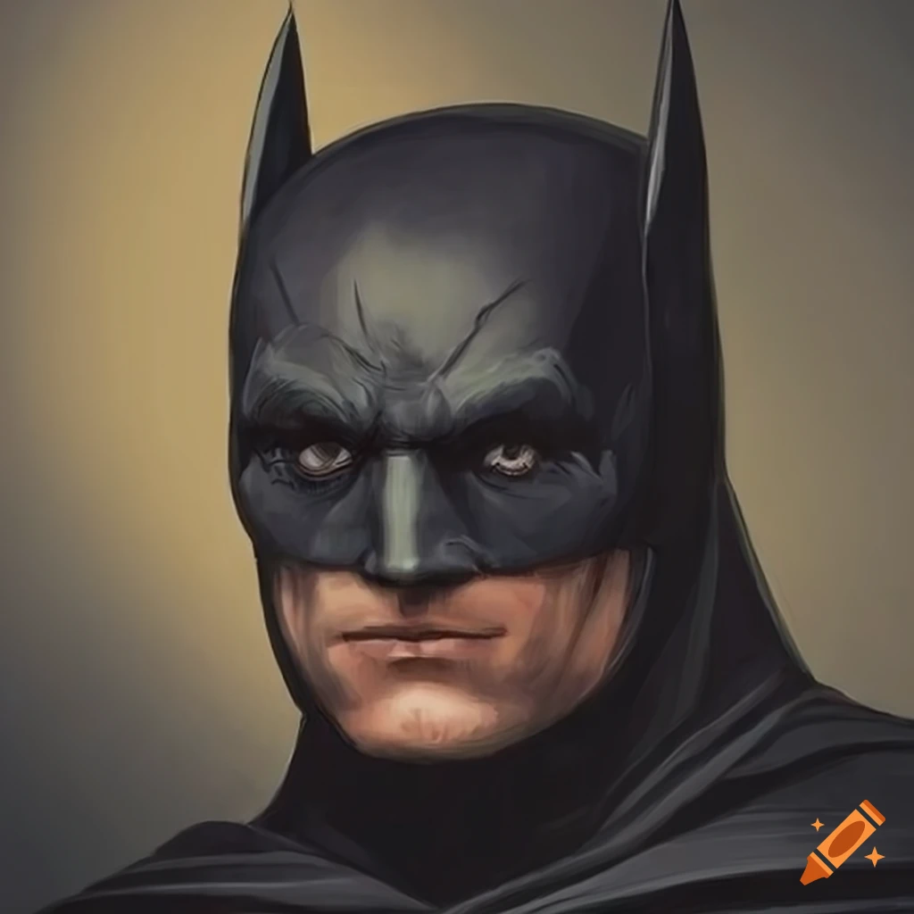 Batman portrait from the 1800s on Craiyon