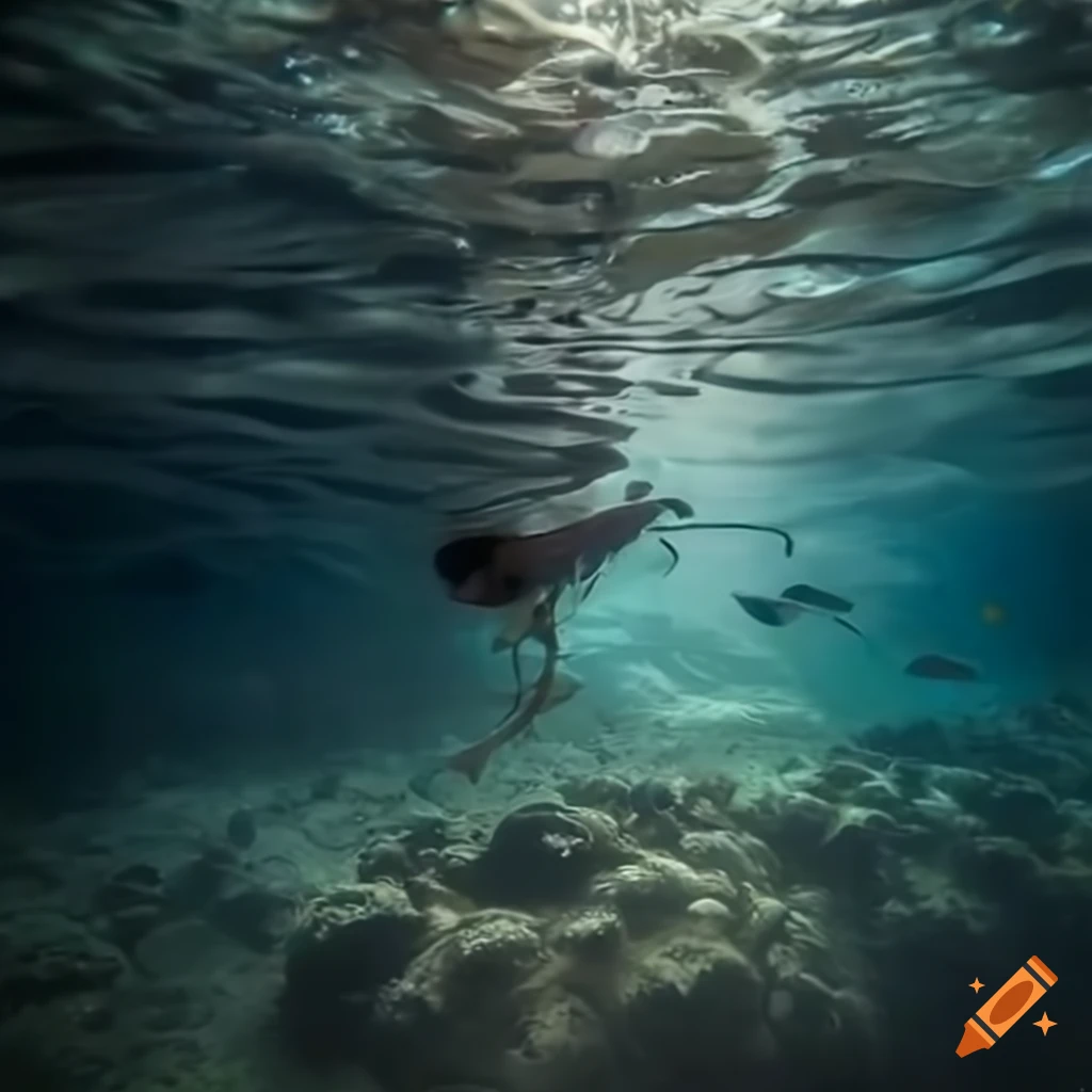 Underwater scene on Craiyon
