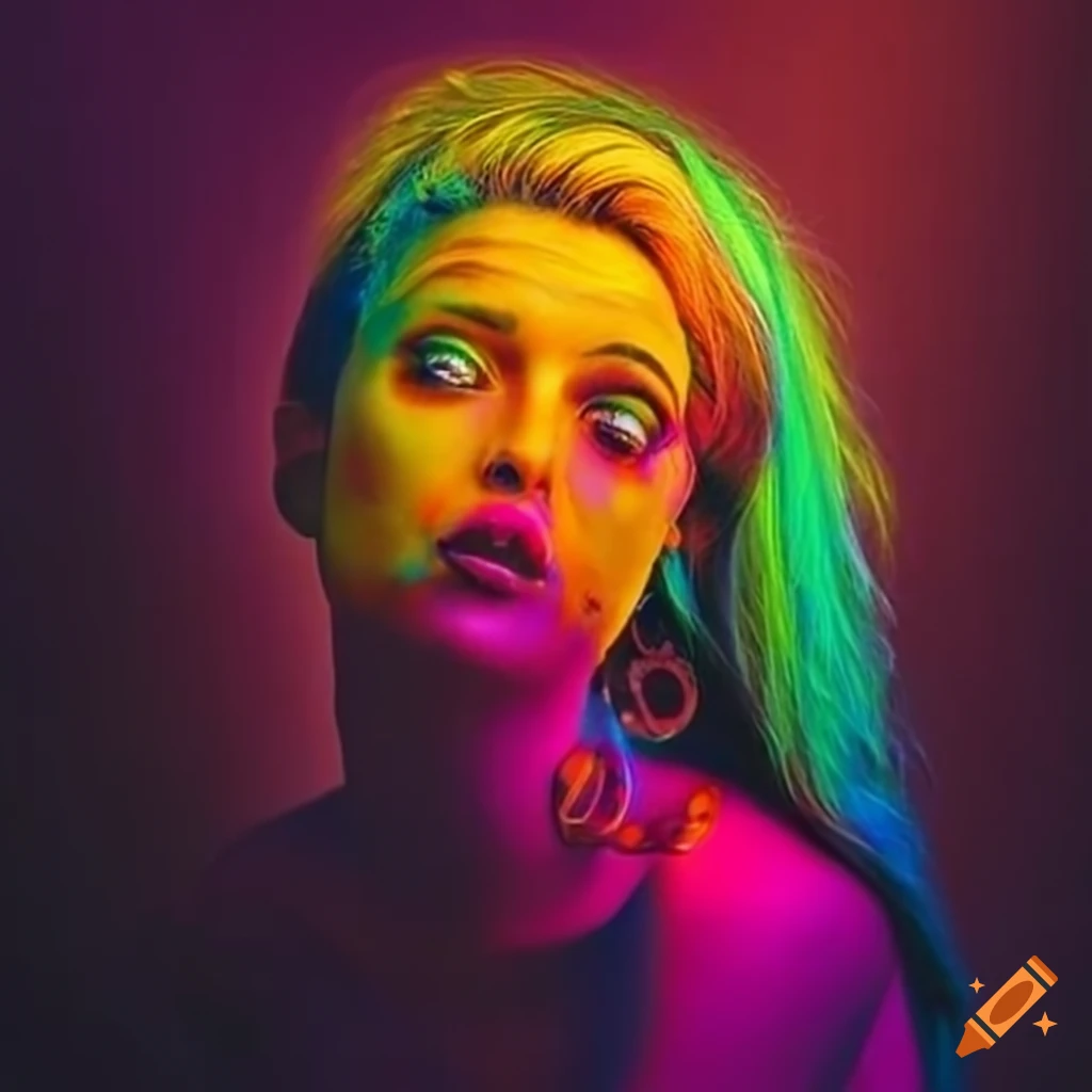 Vibrant colors abstract art on Craiyon