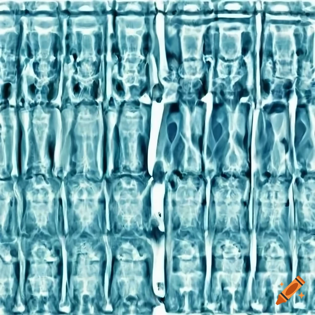 X-ray pattern of a human body on Craiyon