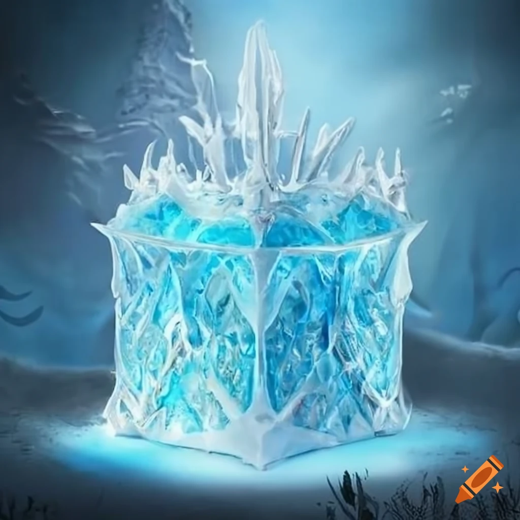 White ice fantasy box on Craiyon