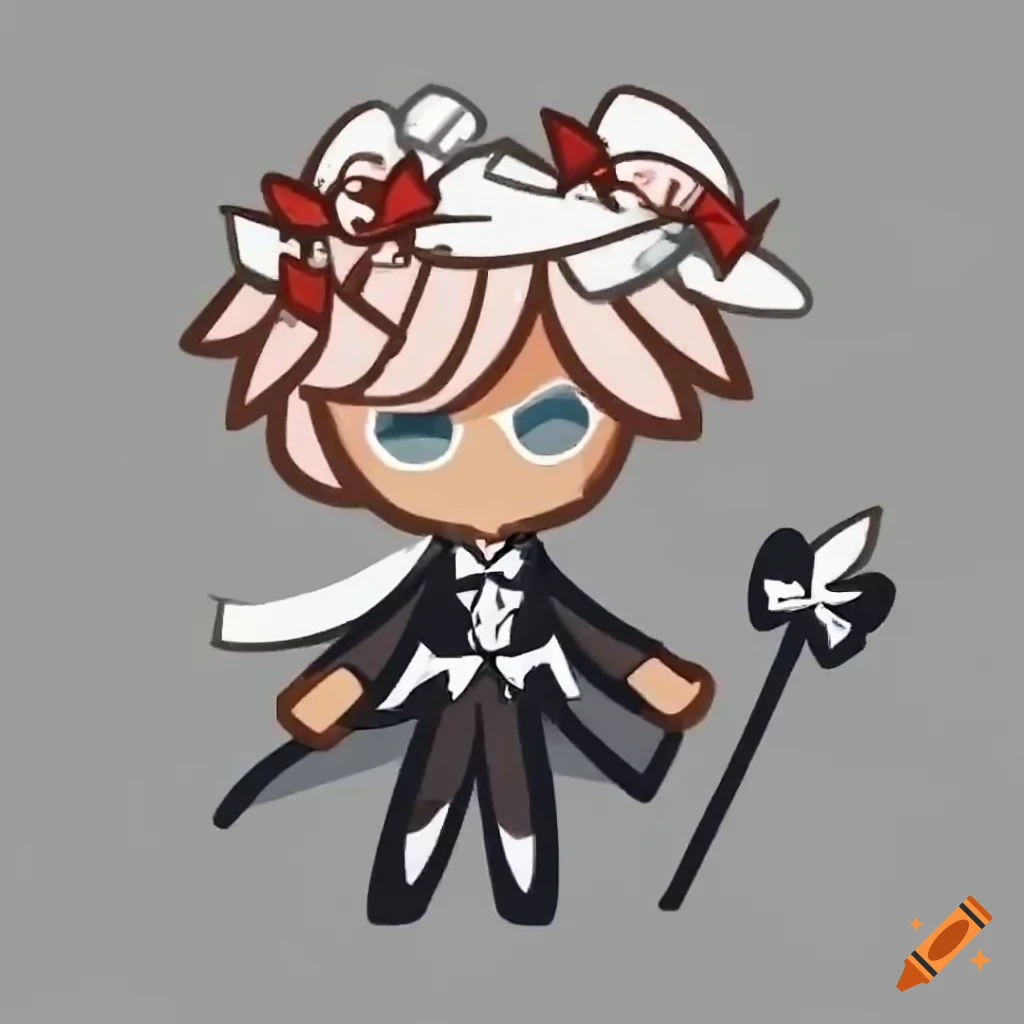 Spider lily cookie, male chibi character from cookie run on Craiyon