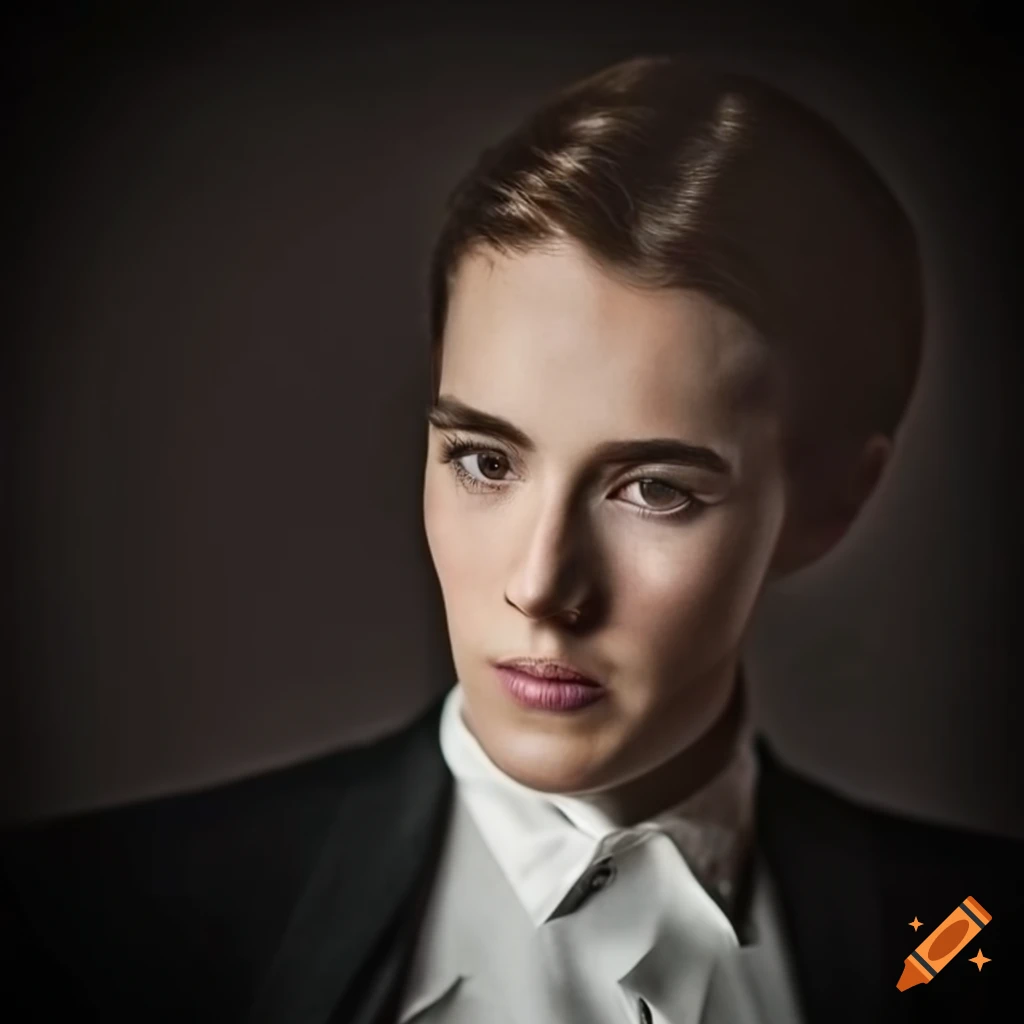 Portrait in formal attire showcasing best features on Craiyon