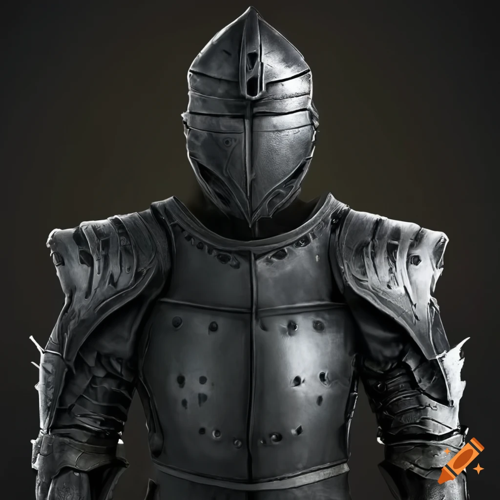 Greenish black full armor on Craiyon