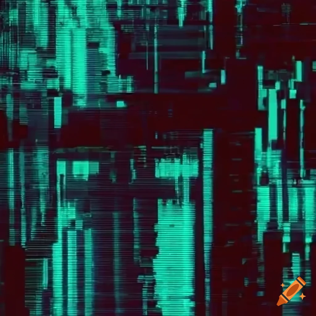 Digital static video glitch on Craiyon