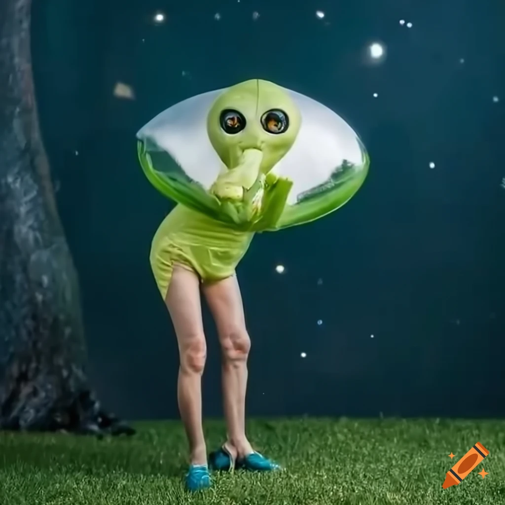 Beautiful alien flower monkey from outer space made of plants on Craiyon