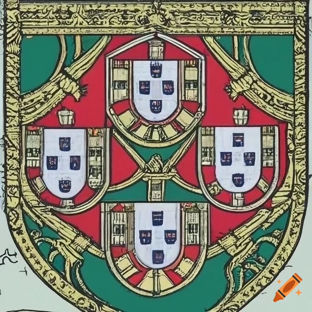 Colonial portuguese coat of arms on Craiyon