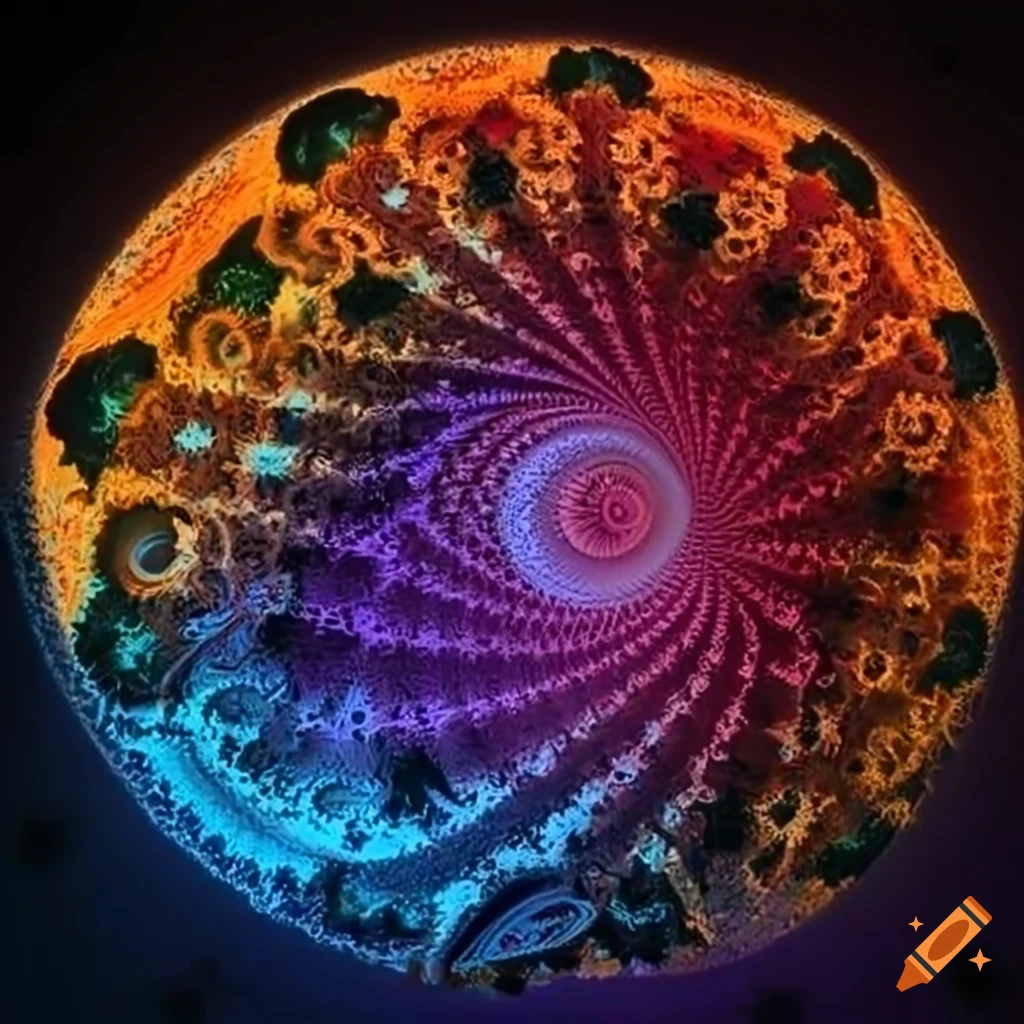 Abstract fractal pattern on Craiyon