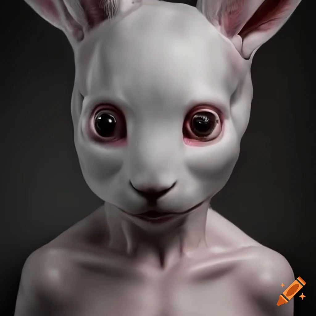 Humanoid rabbit creature on Craiyon