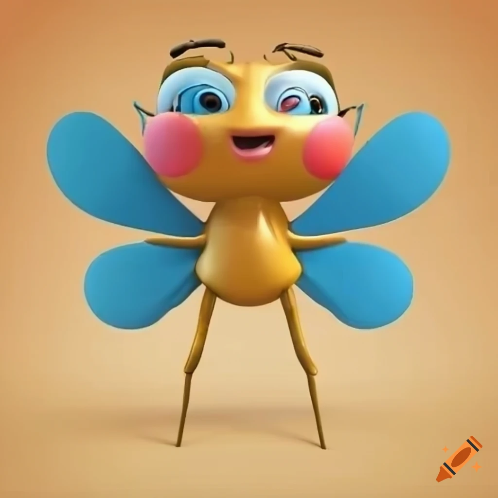 3d cartoon firefly illustration on Craiyon