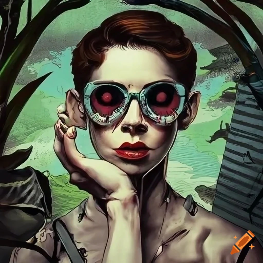 Rockwell inspired graphic novel illustration from 'lsd jungle glass' by ...