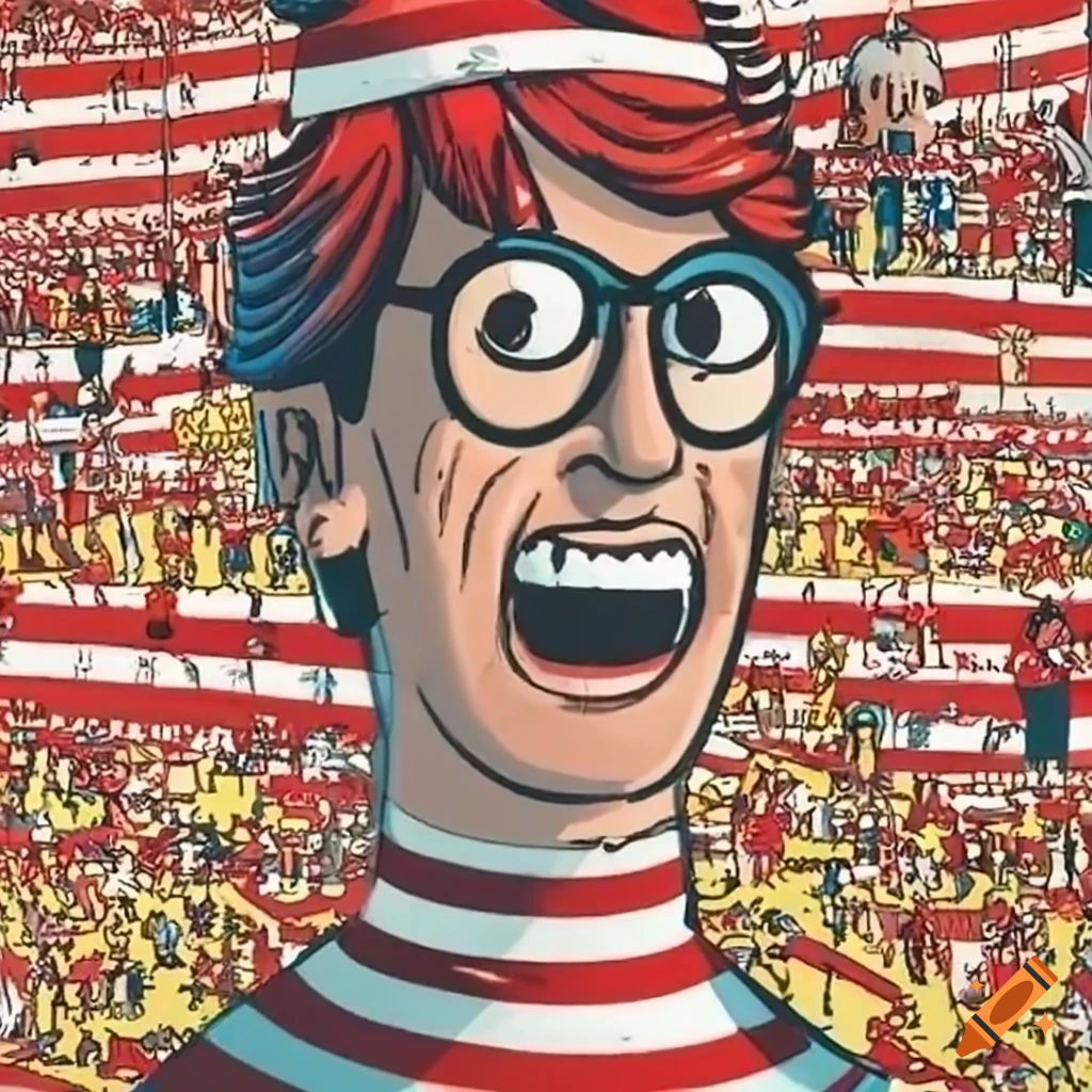 Where's waldo illustration on Craiyon