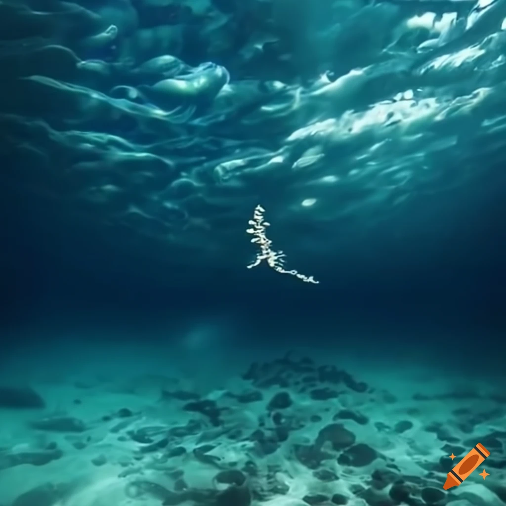 Underwater scene on Craiyon