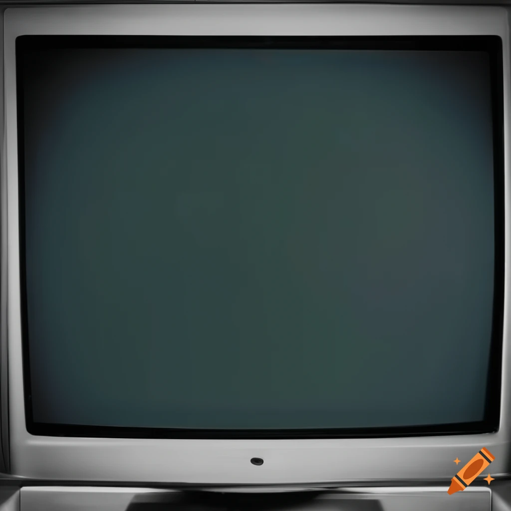 Close up front view of an old computer monitor screen on Craiyon