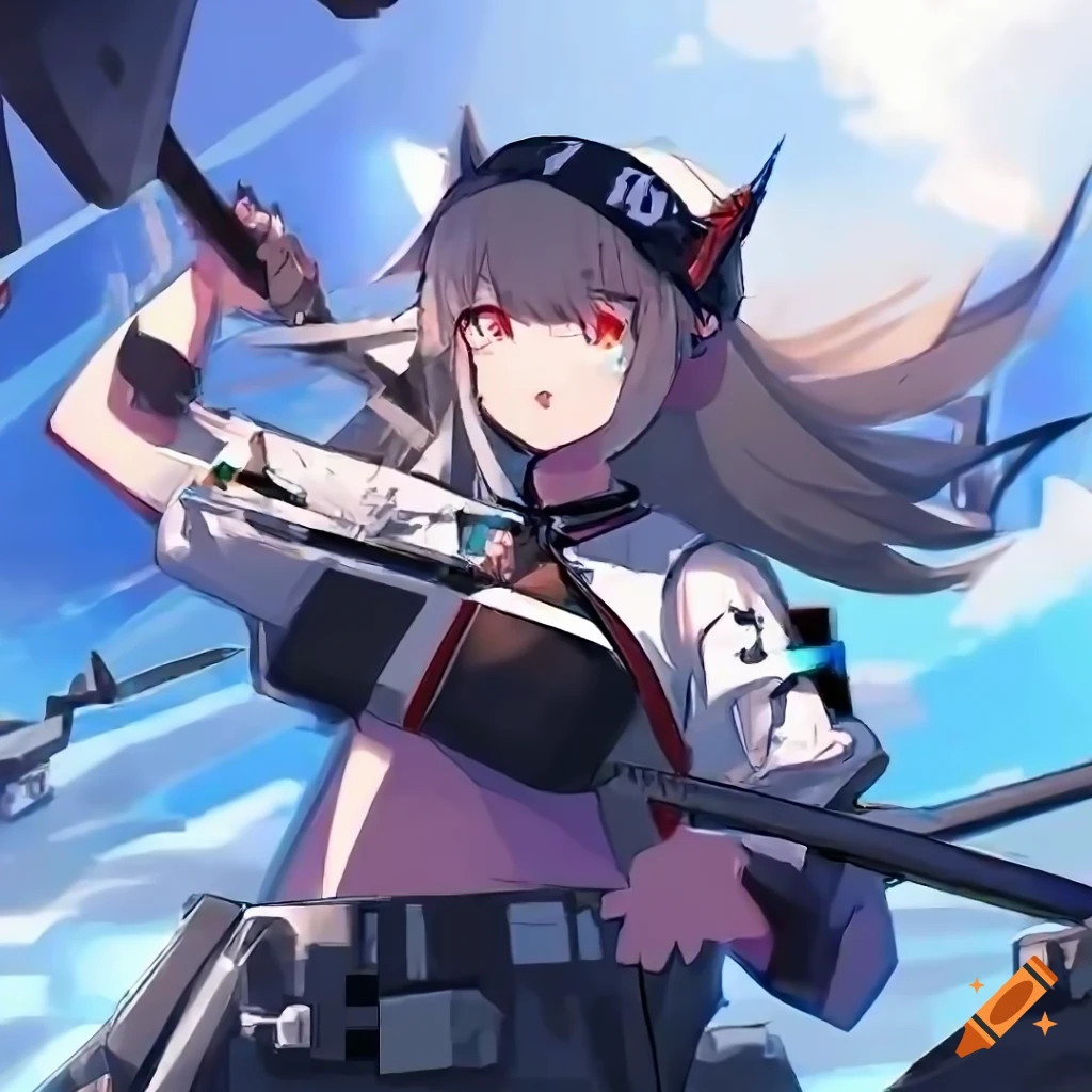 Arknights anime girl character on Craiyon