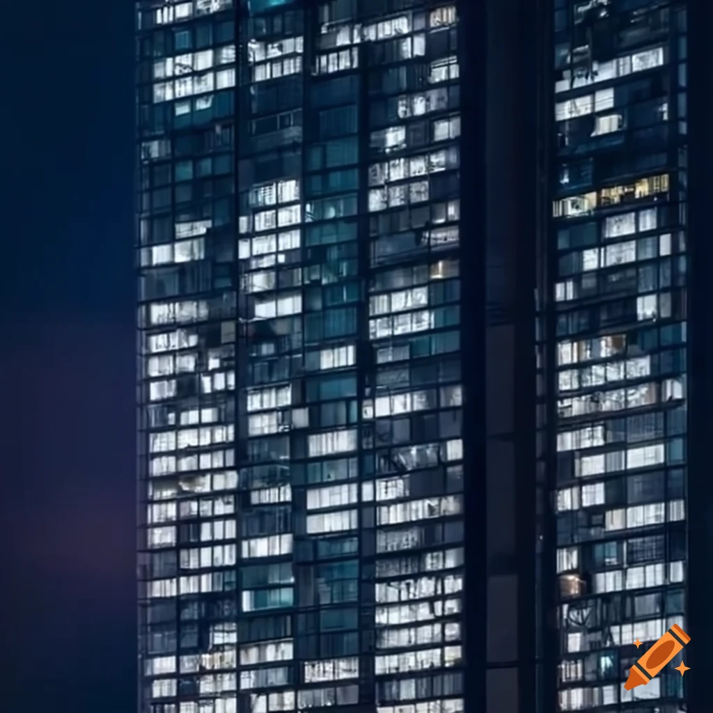 Illuminated high-rise building in japan on Craiyon