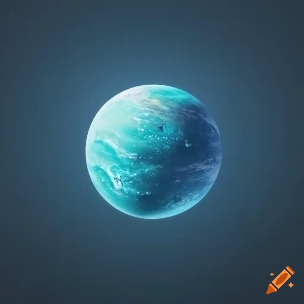 Minimalist logo for icy planet 453 on Craiyon