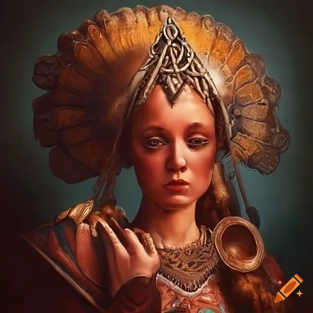 Traditional slavic cultural elements on Craiyon