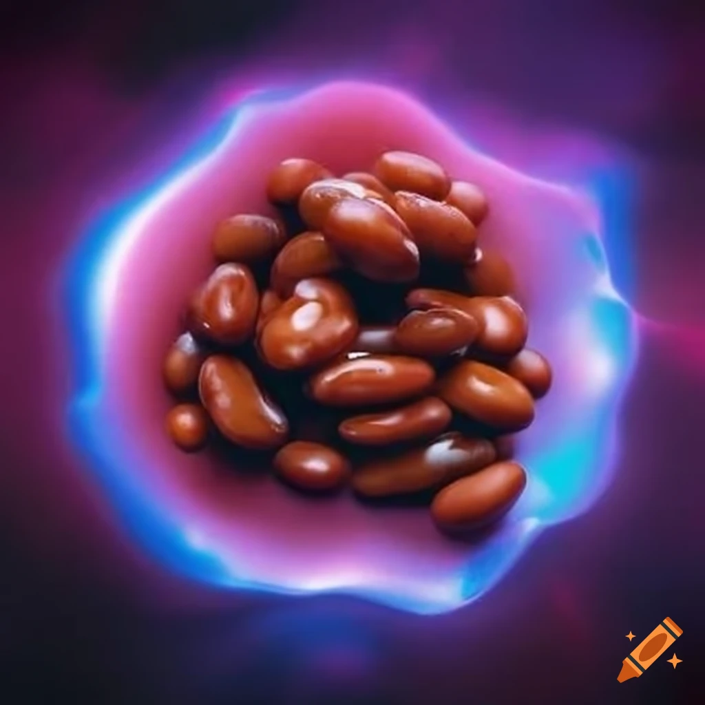 Close-up of a bowl of sticky beans on Craiyon