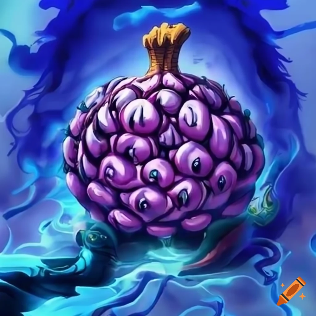 Blue wavy pattern with the One Piece Vibration Devil Fruit concept on Craiyon