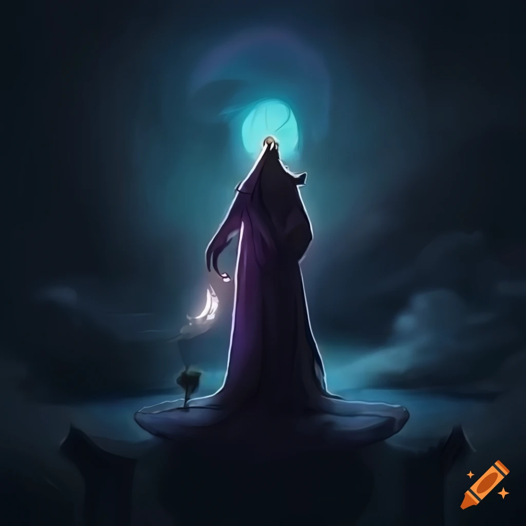 Midnight wizard on Craiyon