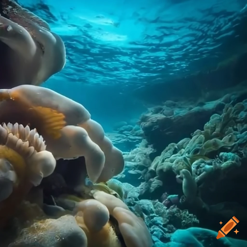 Underwater scene on Craiyon