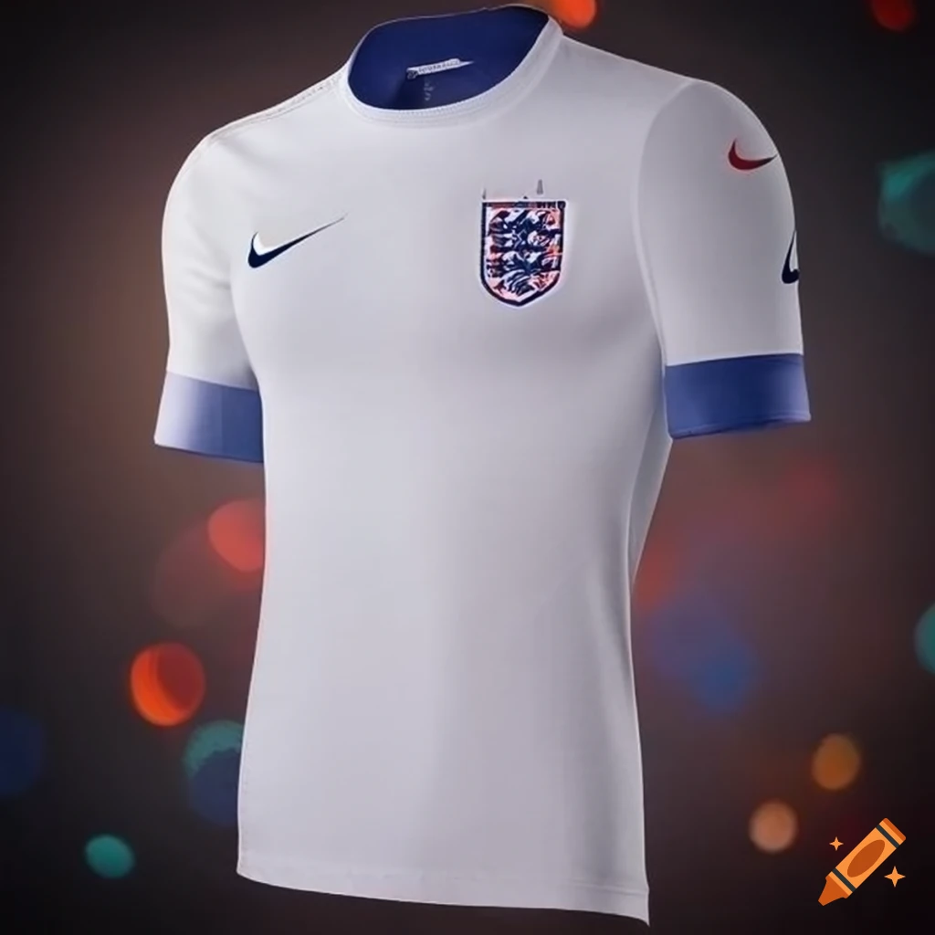 White nike shirt with england badge on Craiyon