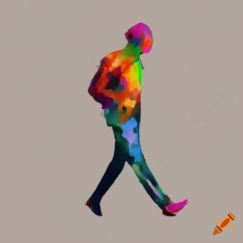 Man walking right animation on Craiyon