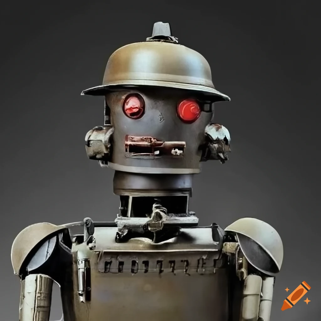 Vintage photo of a secret robot project of the japanese army on Craiyon