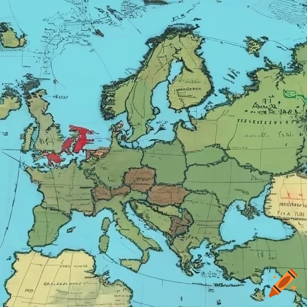 Map of the russian federation with historical borders on Craiyon