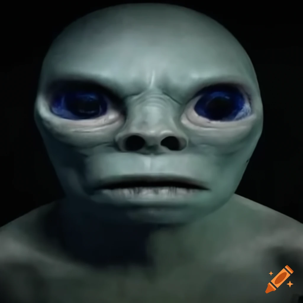 Extraterrestrial alien mugshot lineup on Craiyon