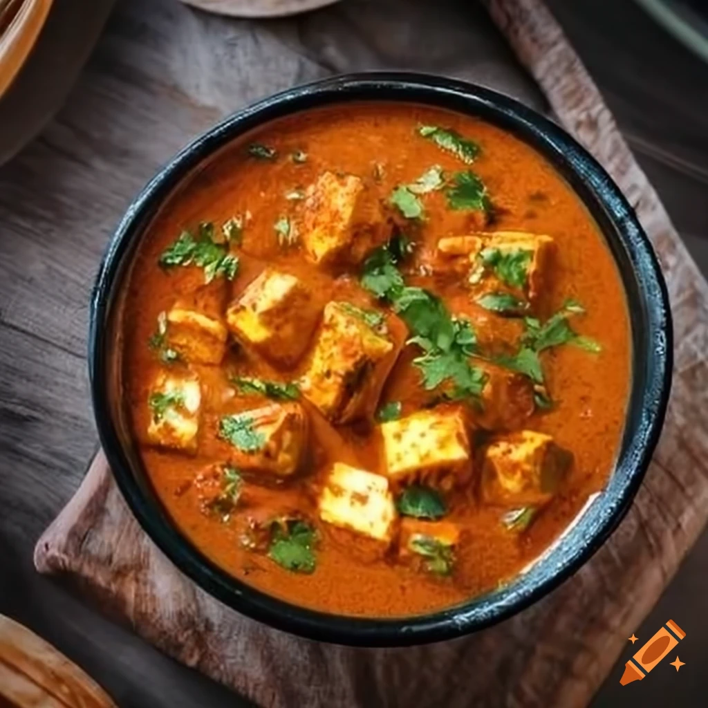 Paneer masala dish on Craiyon