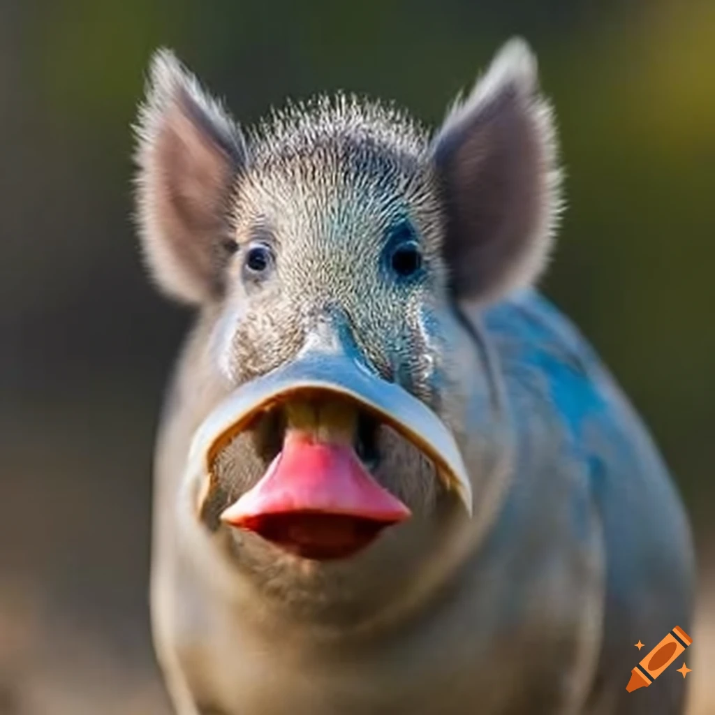 Hybrid duck and boar animal on Craiyon