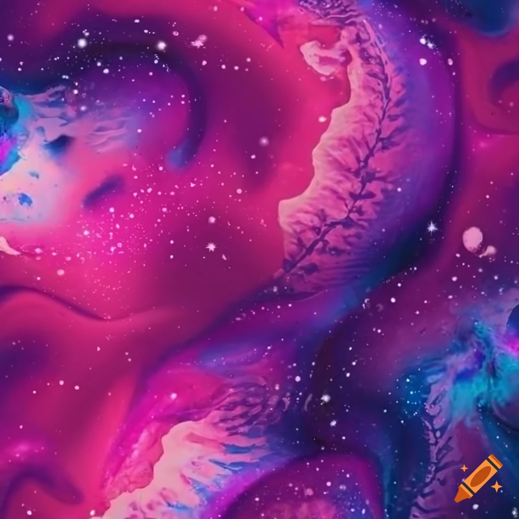 Hawaiian pink galaxy pattern texture on Craiyon